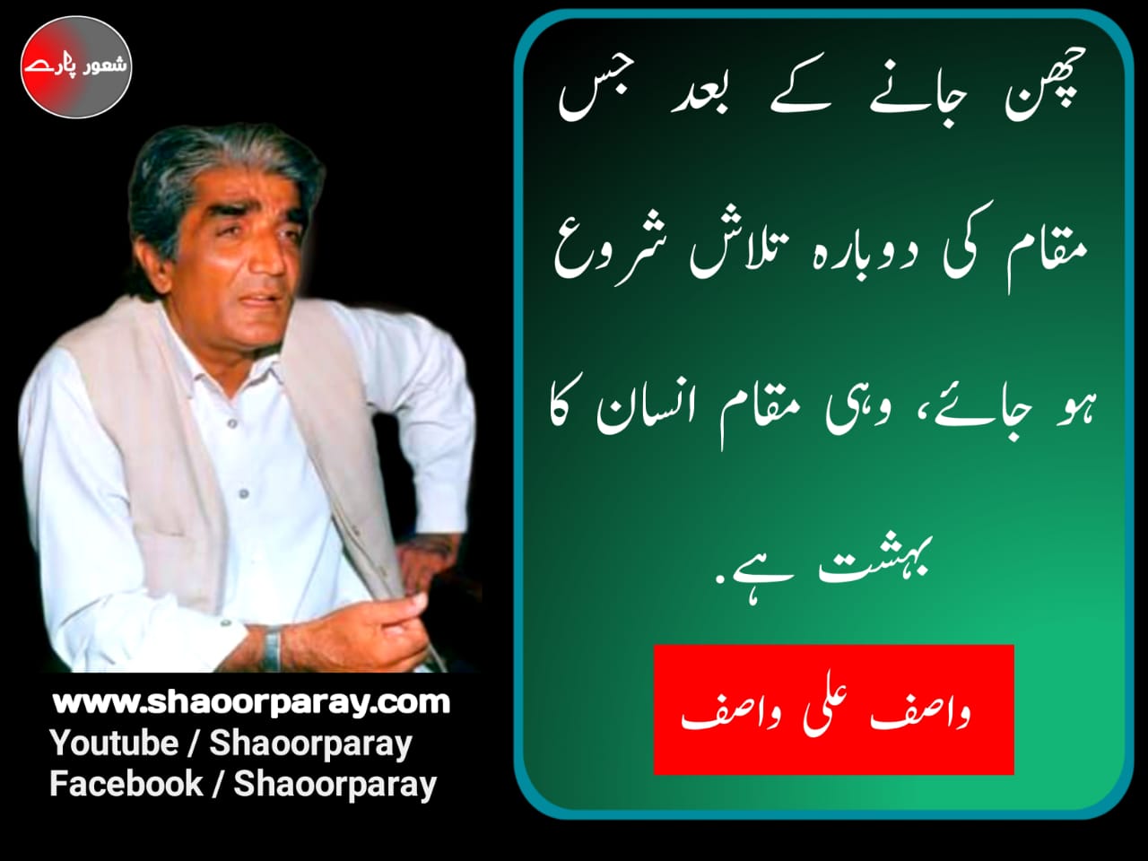 120 Amazing Wasif Ali Wasif Quotes In Urdu | Urdu Quotes - شعور پارے